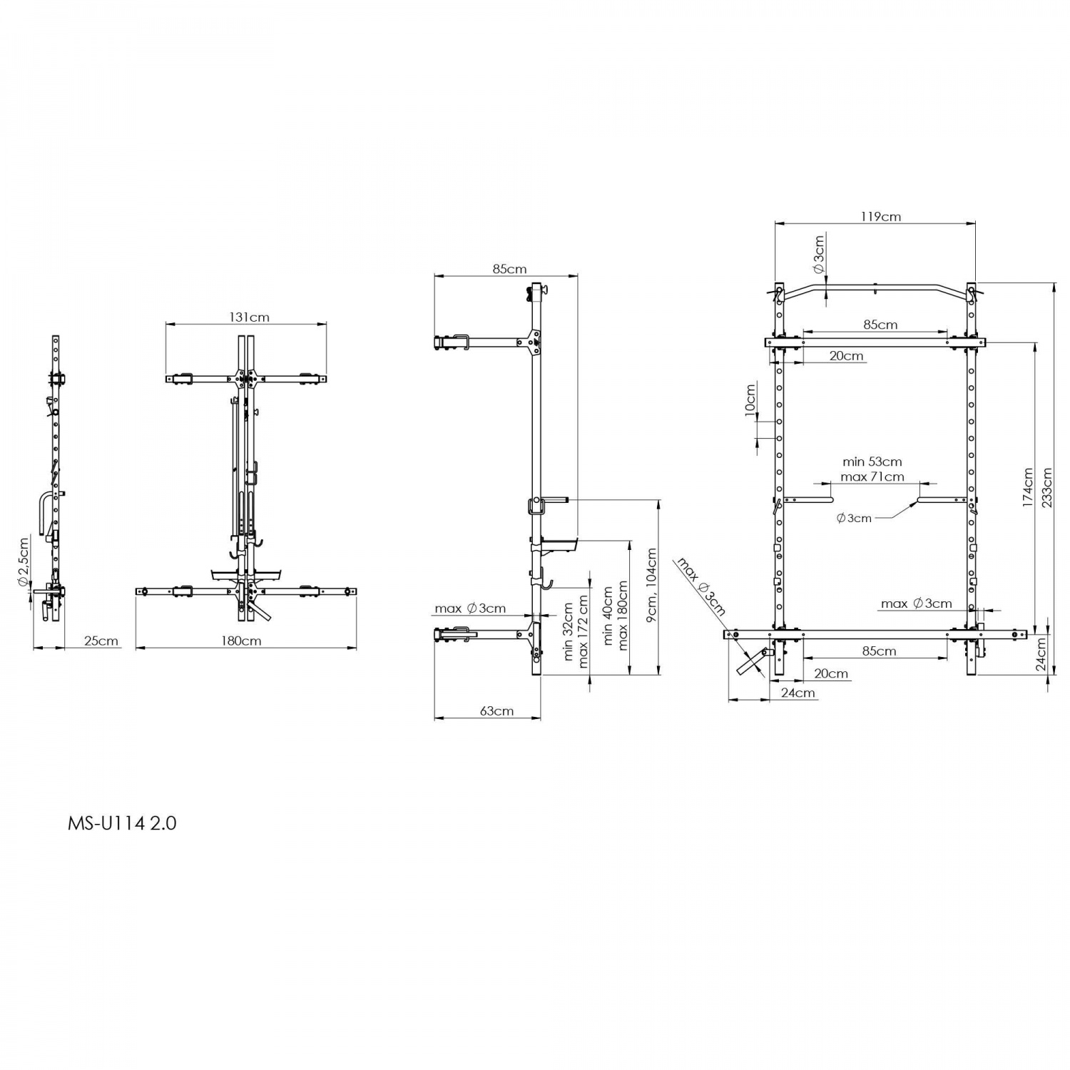 Складна силова рама Marbo Sport MS-U114 2.0 купити | Найкраща ціна!